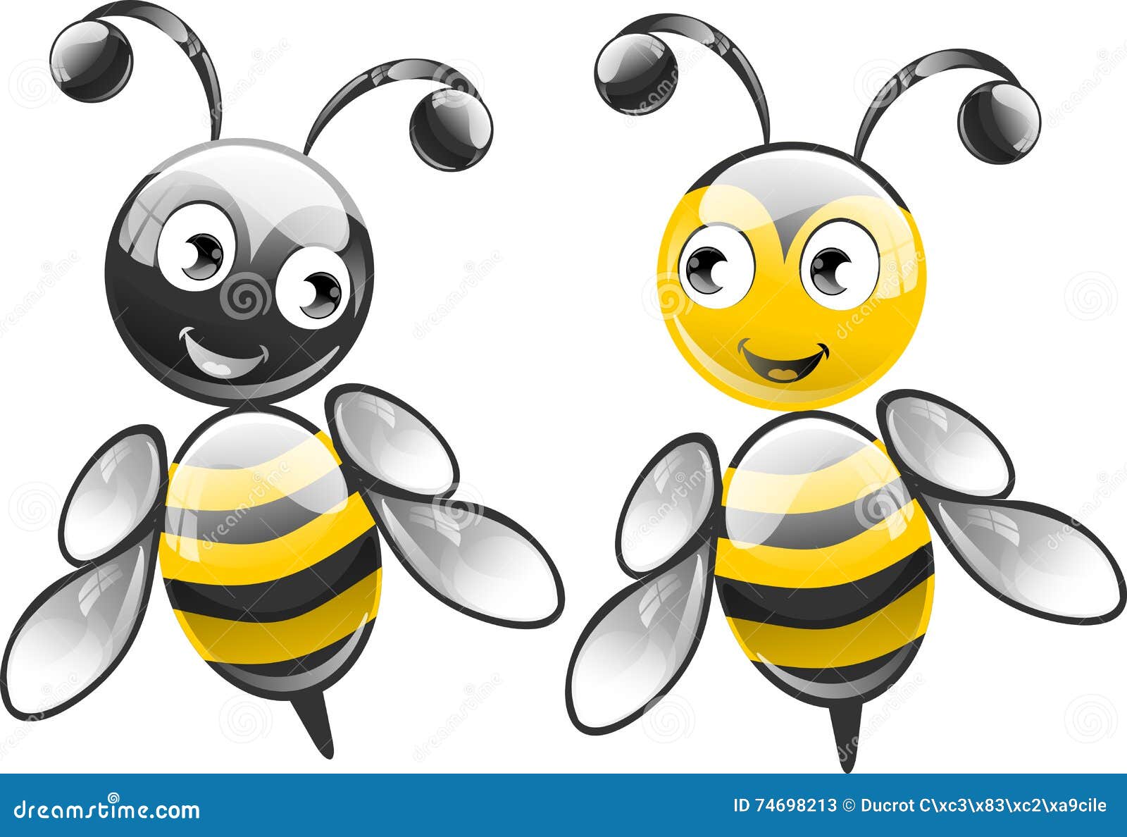 Bees stock vector. Illustration of honey, stitch, smiling - 74698213