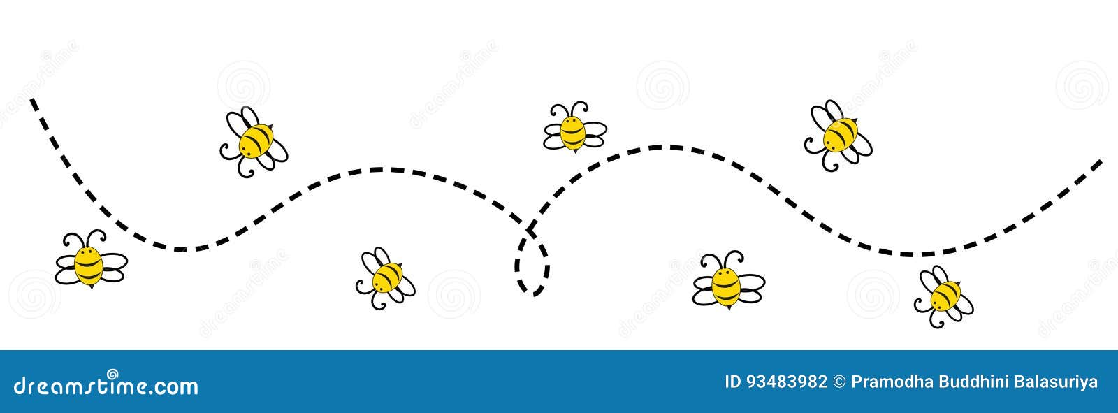 Bees web heading colorful stock vector. Illustration of gold - 93483982