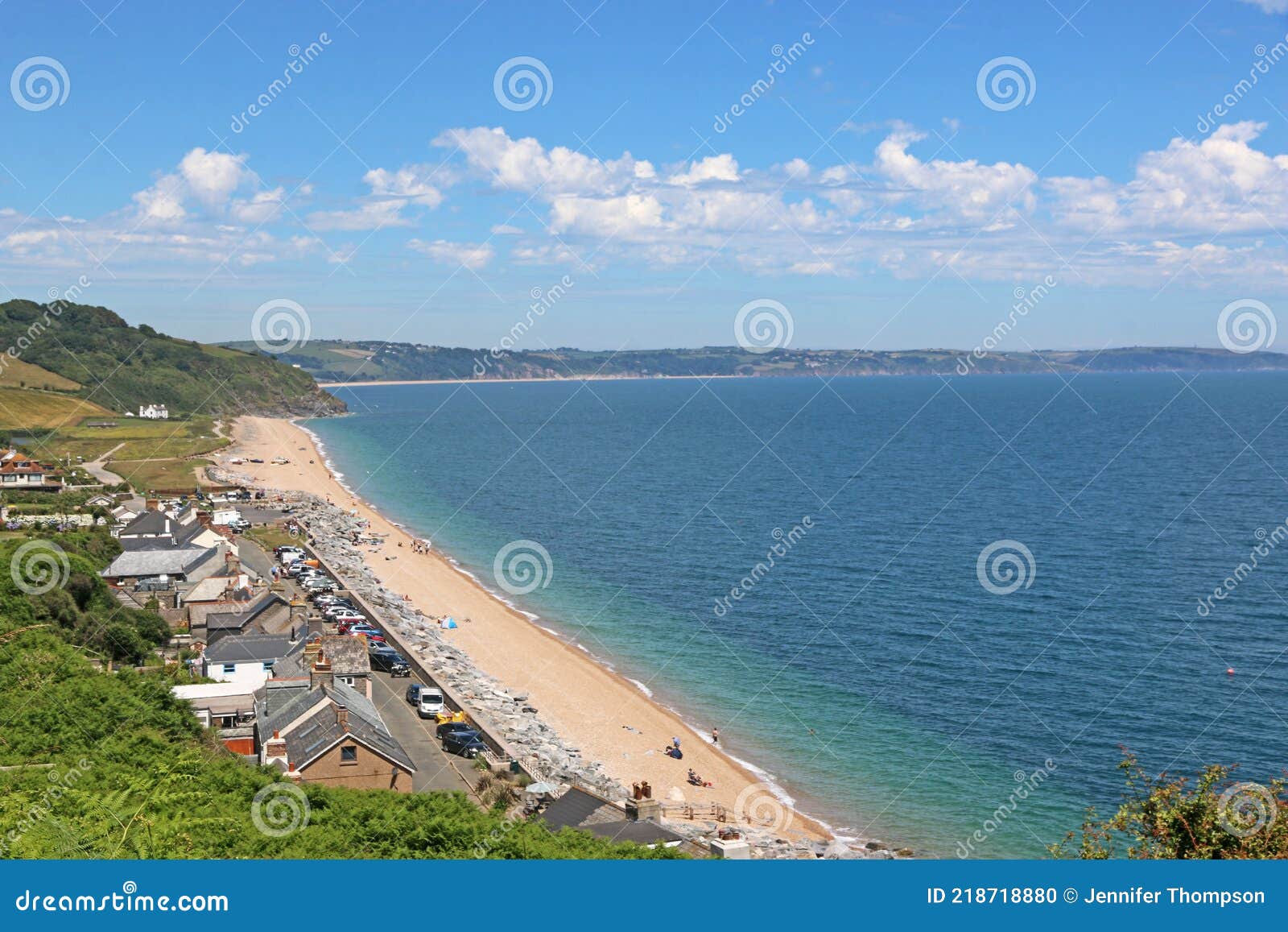 Beesands Beach in Devon, England Stock Photo - Image of devon, clouds ...