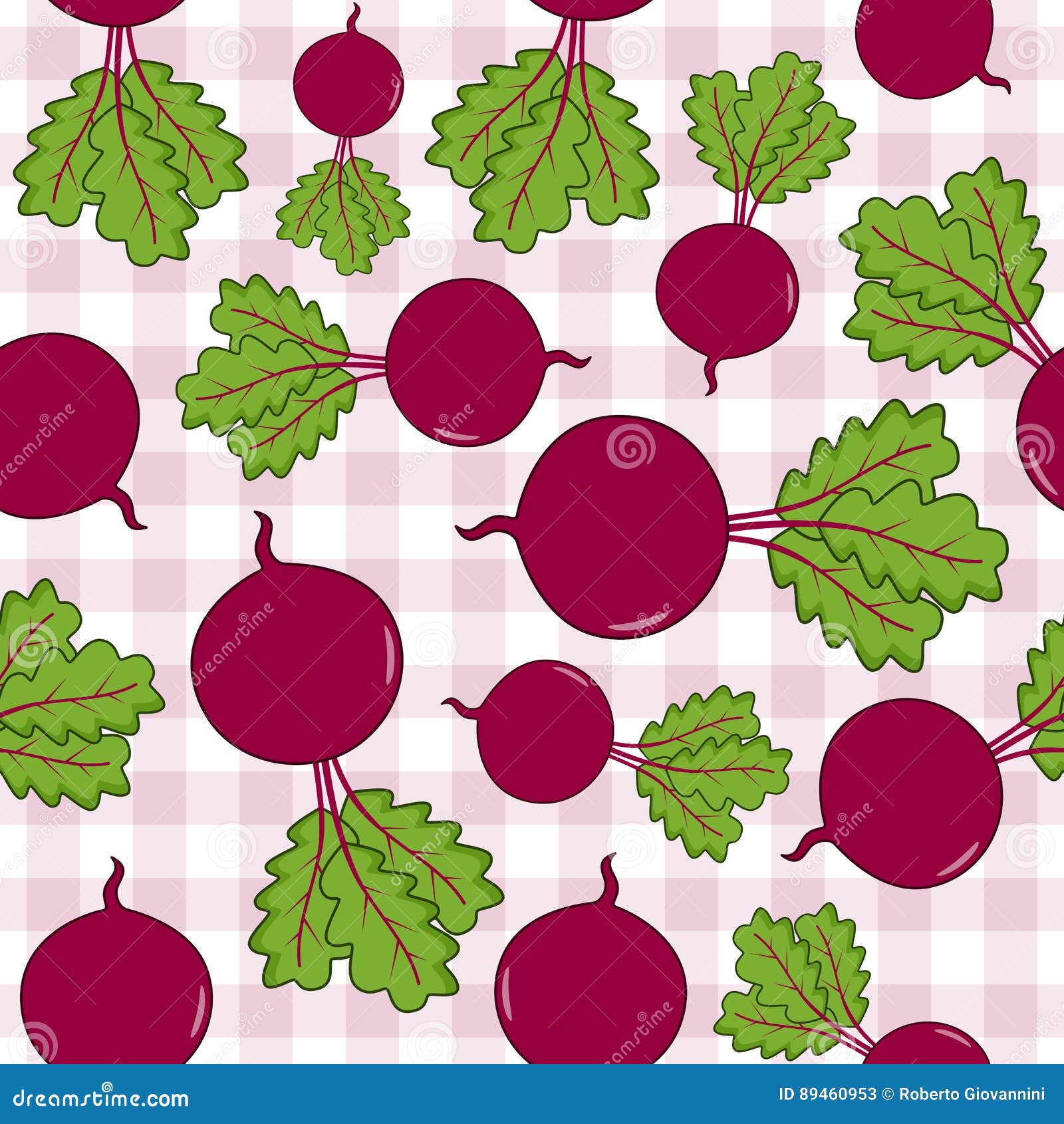 Beet Chard Seamless Pattern on Tablecloth Stock Vector - Illustration ...