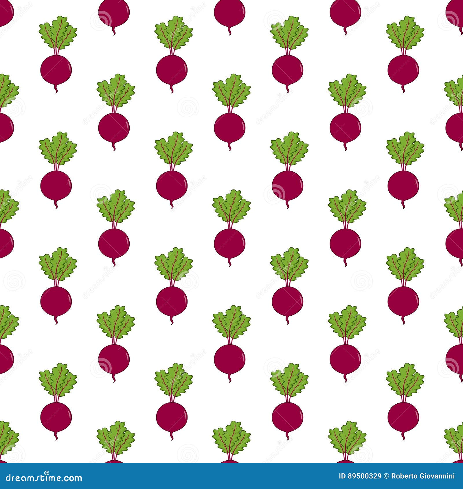 Beet or Chard Seamless Pattern on White Stock Vector - Illustration of ...