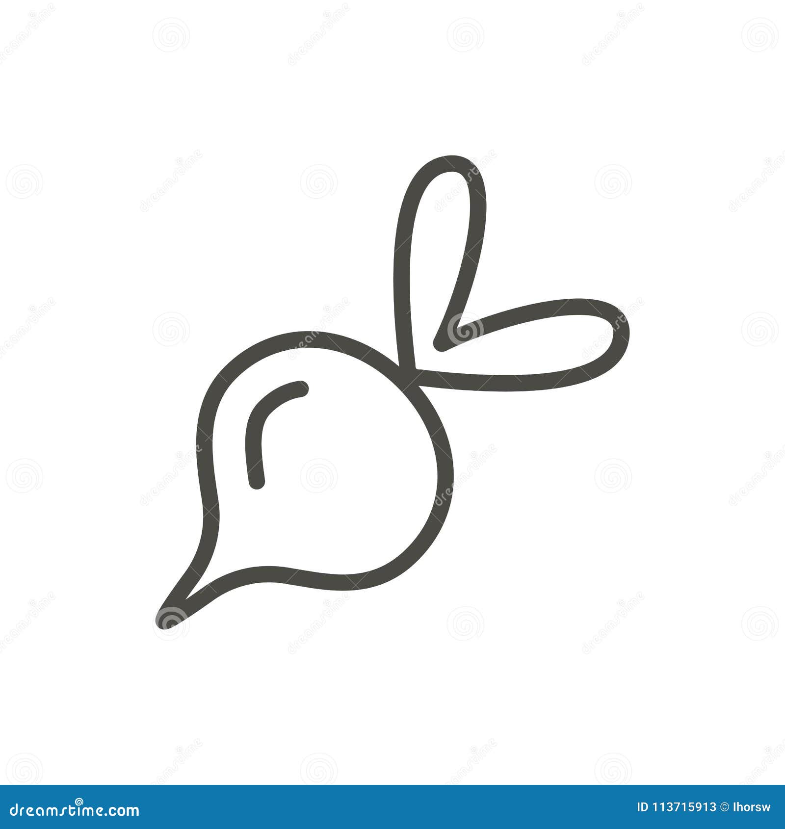 Beet Icon Vector. Outline Beetroot, Line Beet Symbol Stock Vector ...