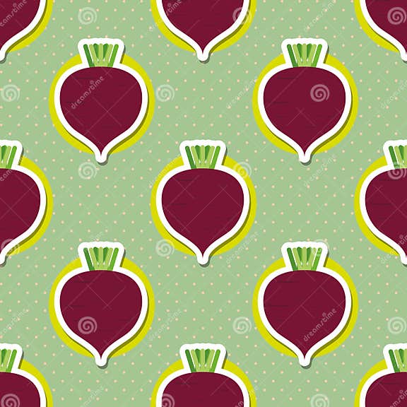Beet Pattern. Seamless Texture with Beetroot Stock Vector - Illustration of beet, healthy: 48408516