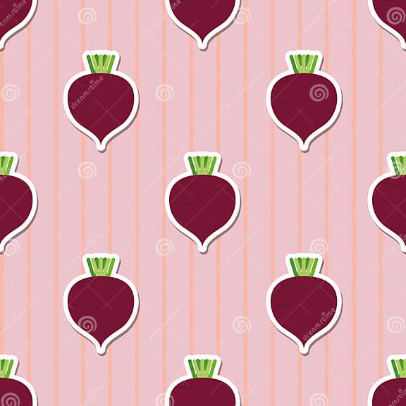 Beet Pattern. Seamless Texture with Beetroot Stock Vector ...