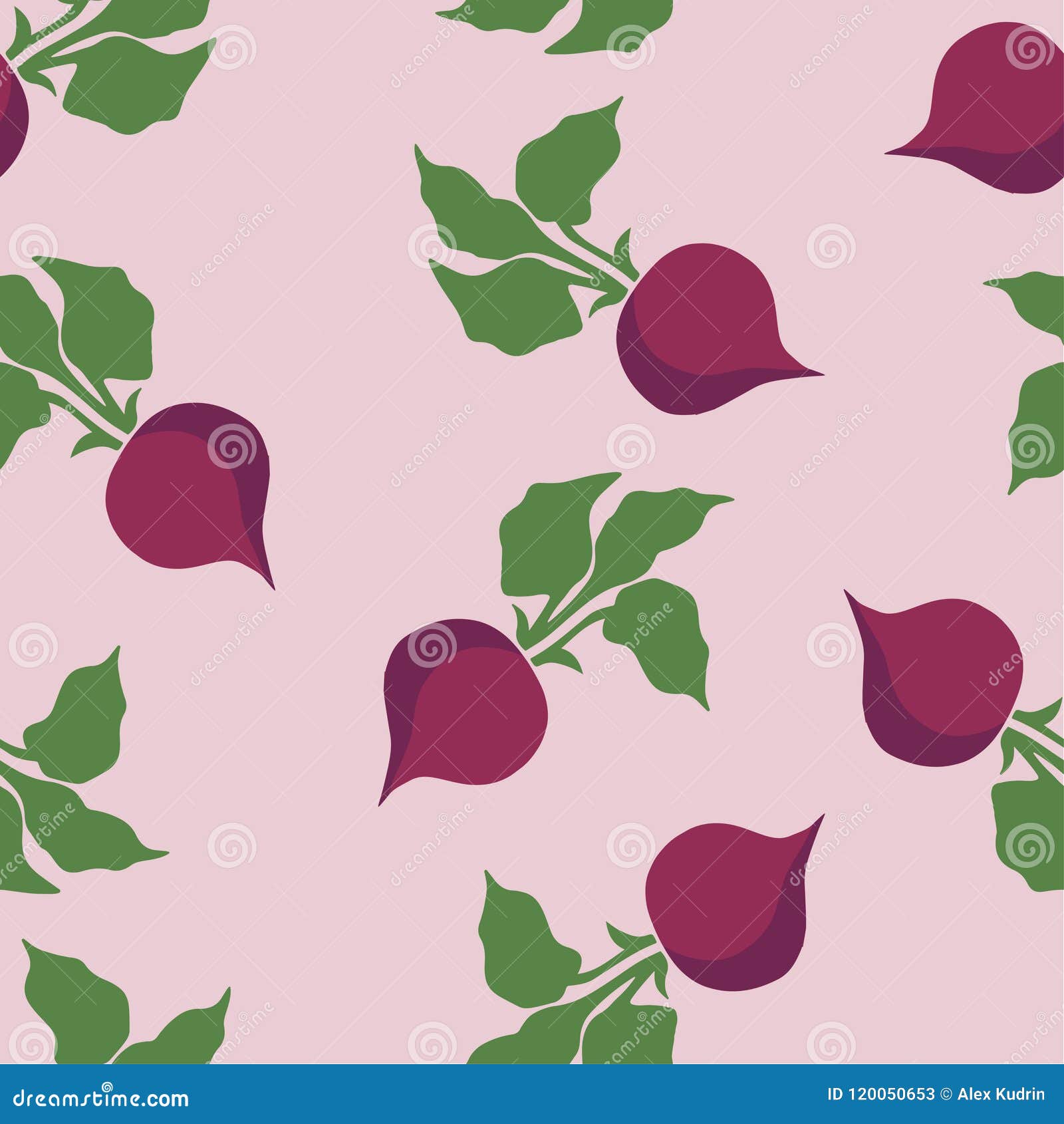 Beet Pattern. Seamless Texture With Ripe Beetroot. Vector Illustartion ...