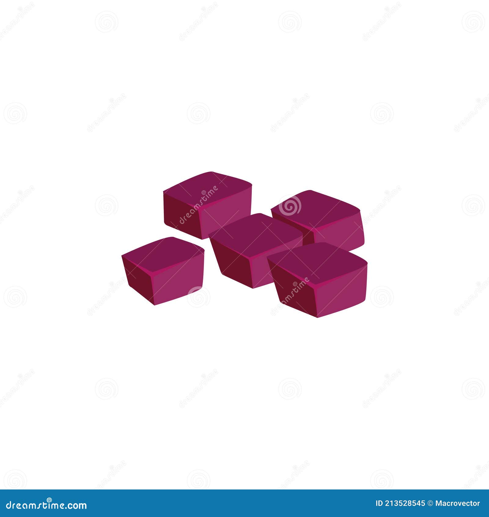 Beet Root Cubes Composition Stock Vector - Illustration of design ...