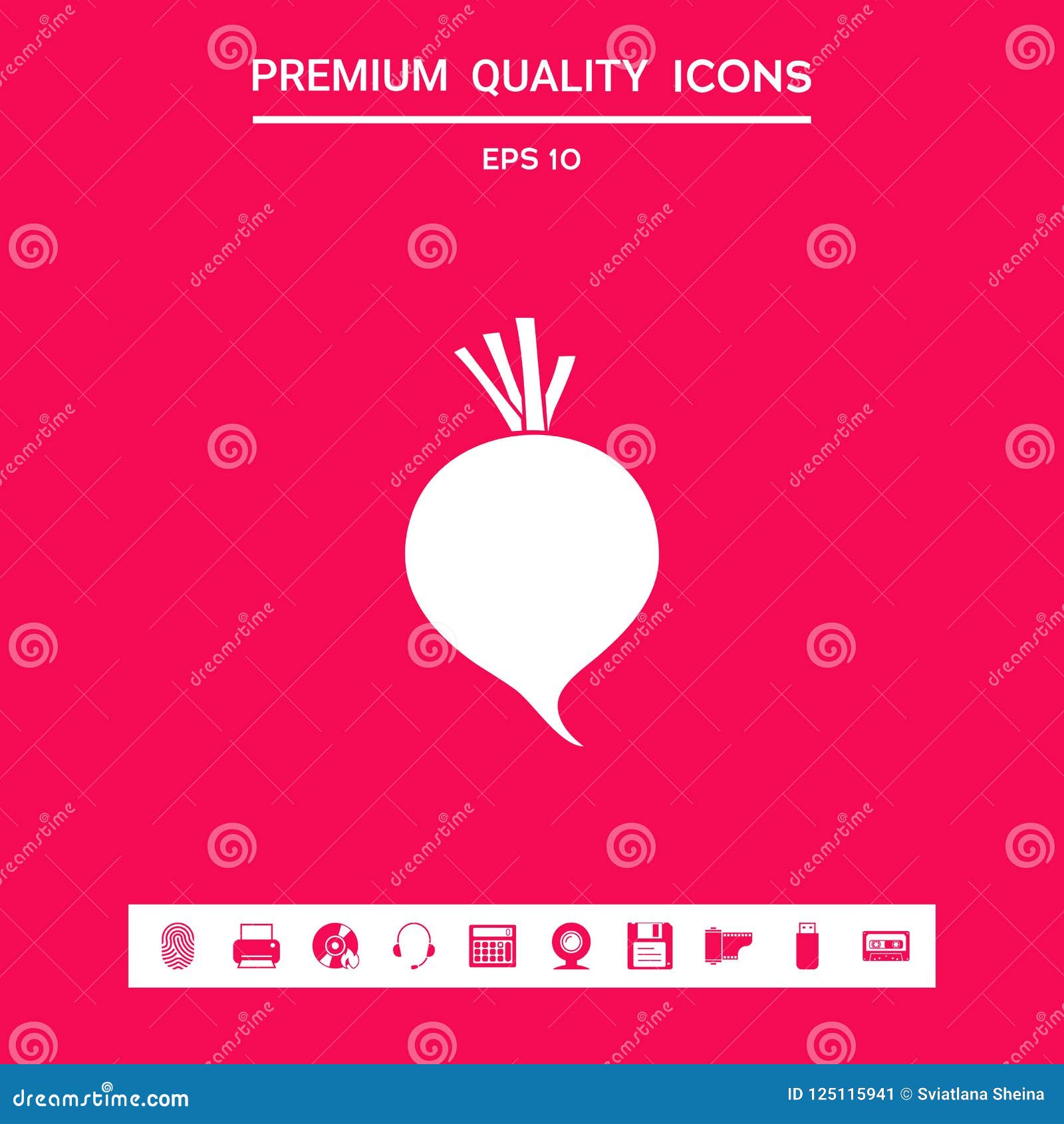 Beet Root Icon . Graphic Elements for Your Design Stock Vector ...
