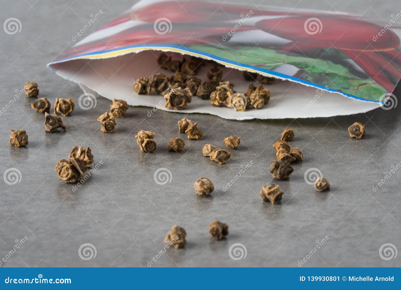 Beet Seeds Spilled from a Seed Packet Stock Image - Image of food ...