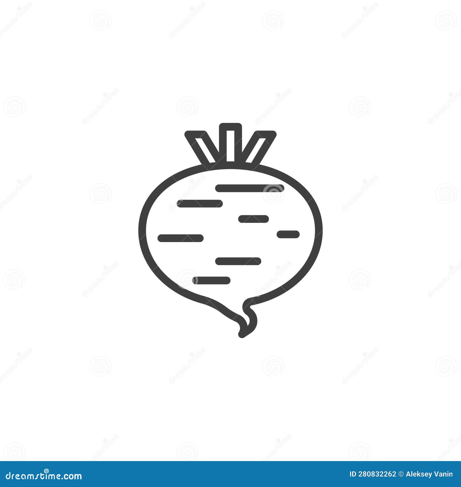 Beet vegetable line icon stock vector. Illustration of editable - 280832262