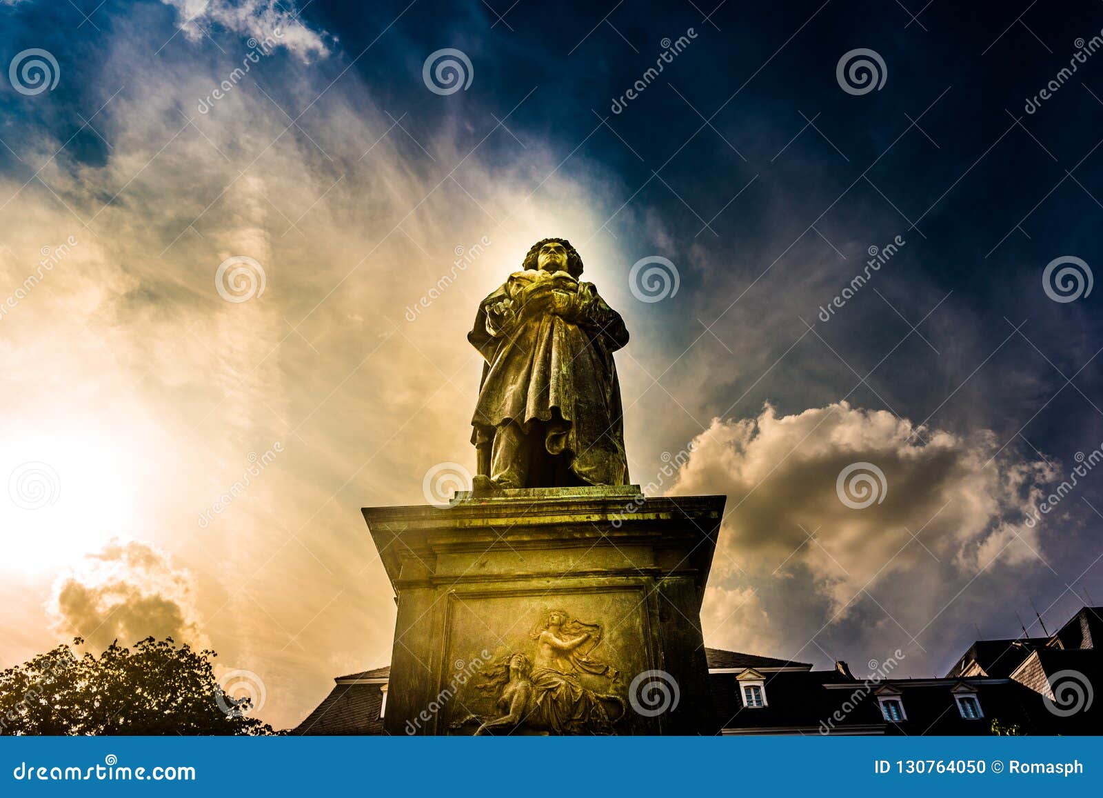 The Beethoven Monument on the in Bonn, Germany Stock Photo - Image of ...