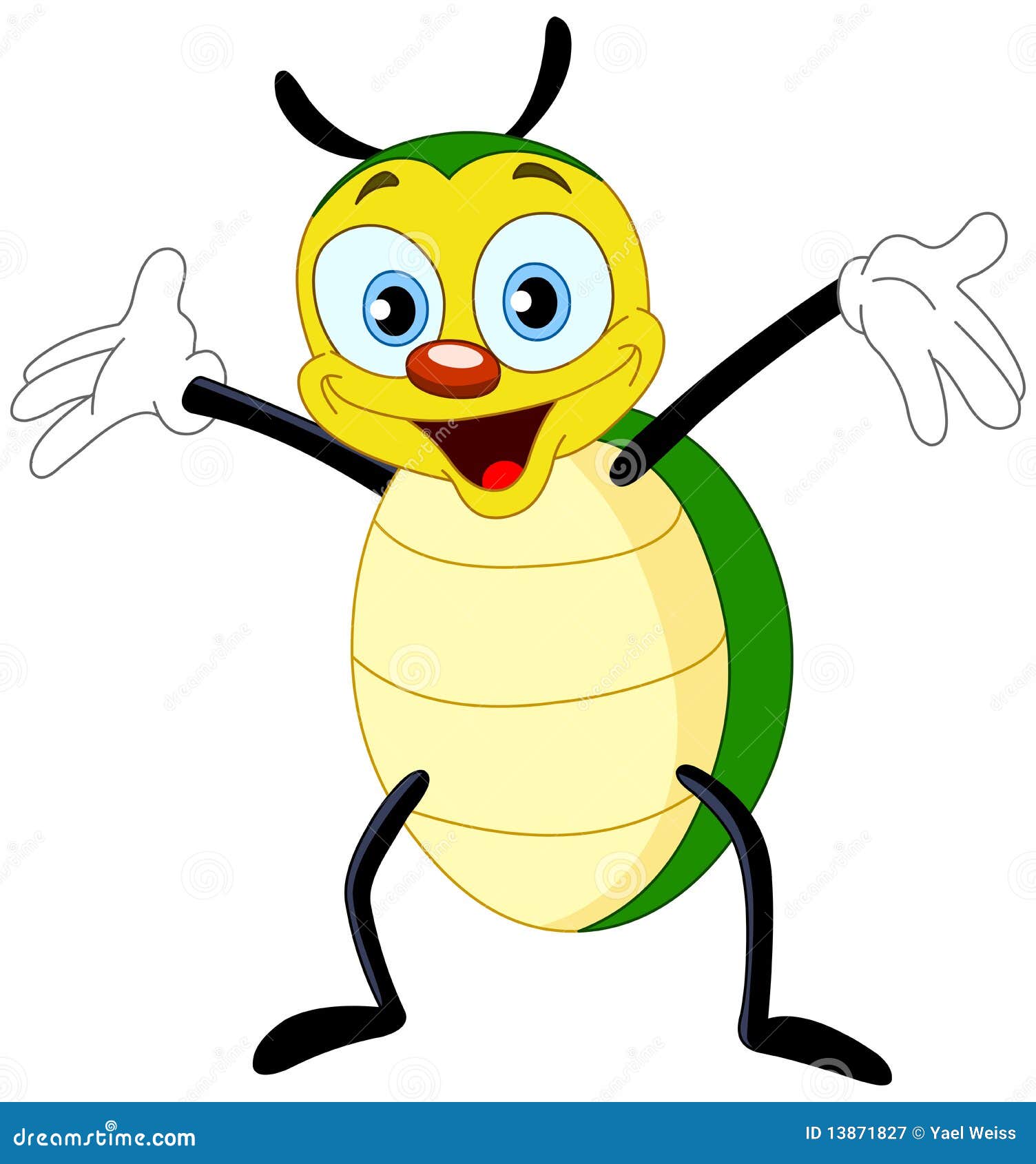 Cheerful Beetle Cartoon Vector | CartoonDealer.com #65013275
