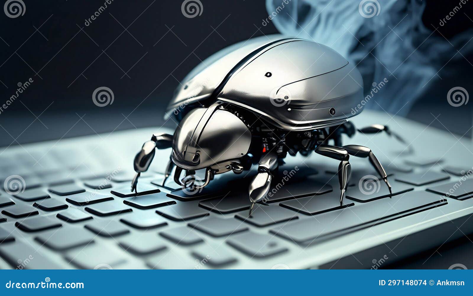Beetle Attacks and Destroys Electronics. Concept of Computer Virus and ...