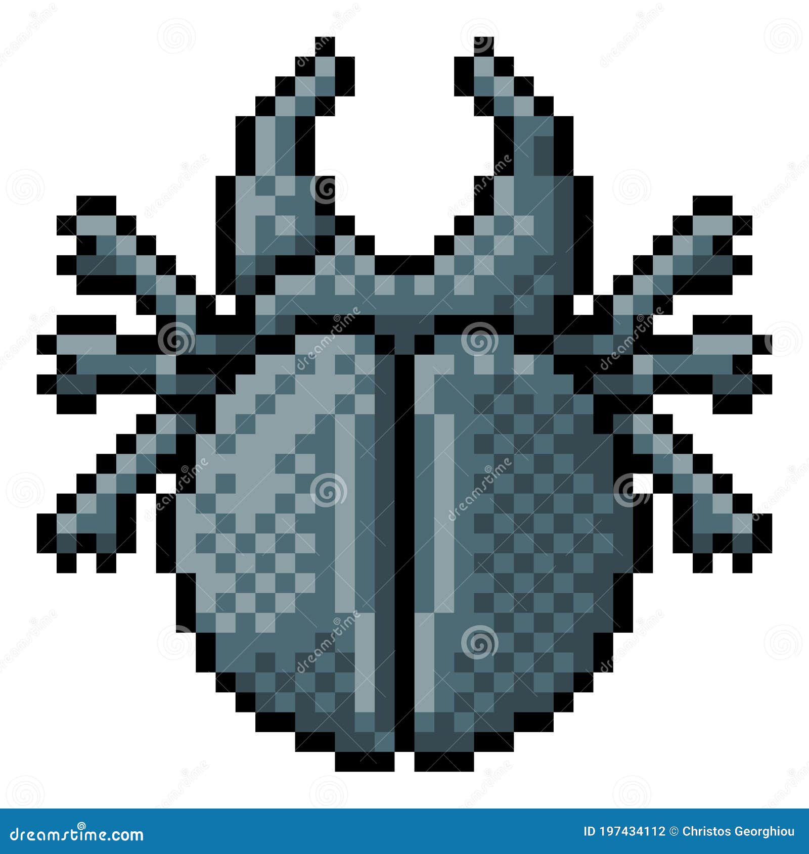 Pixel Art Bee. A Bumble Honey Bee Bug Insect Pixel Art Video Game Icon ...