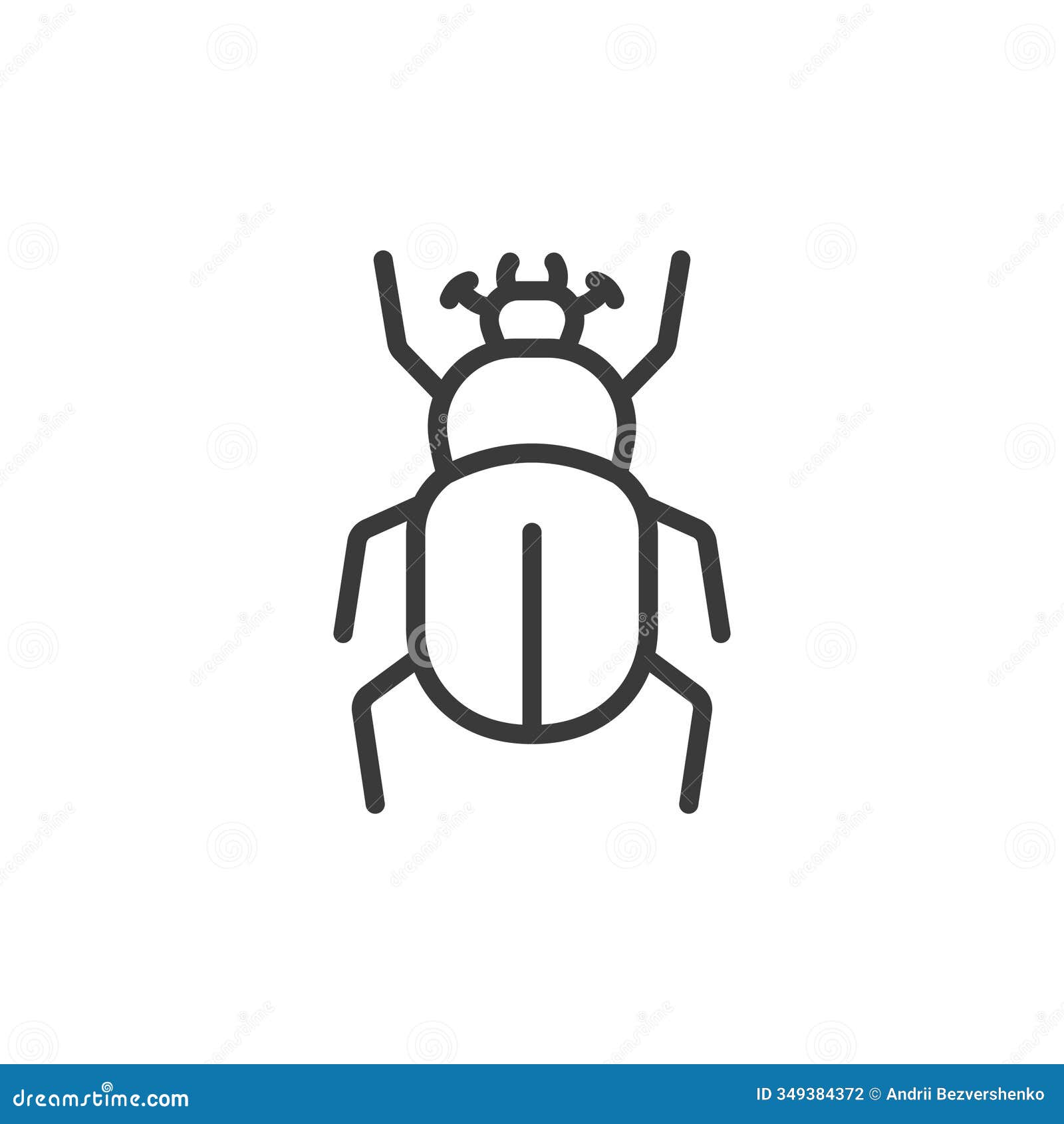 Beetle, Icon in Line Design. Beetle, Insect, Bug, Wings, Shell, Legs ...