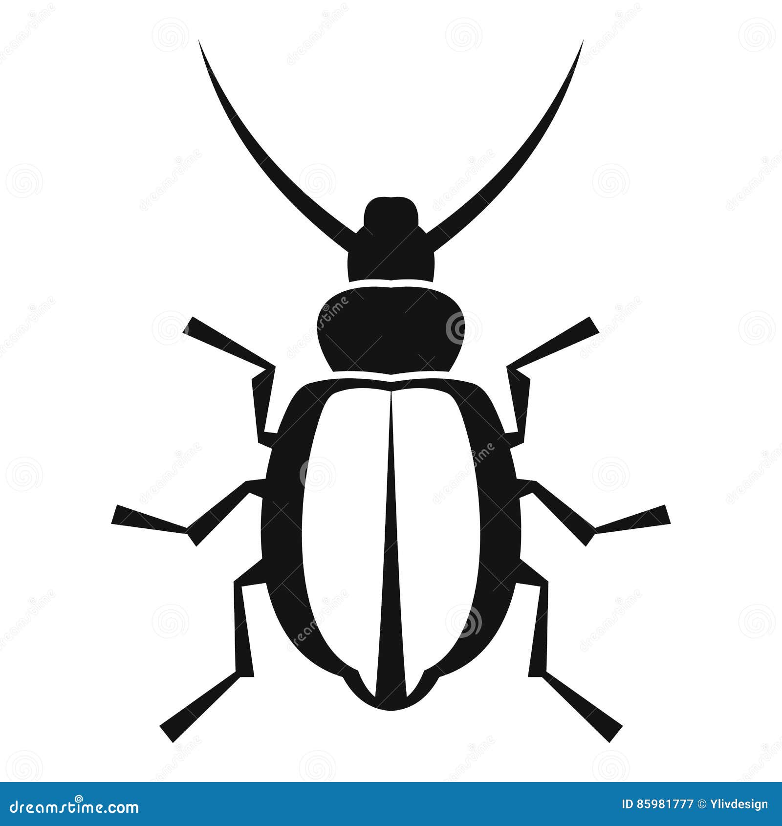Beetle icon, simple style stock vector. Illustration of invertebrate ...