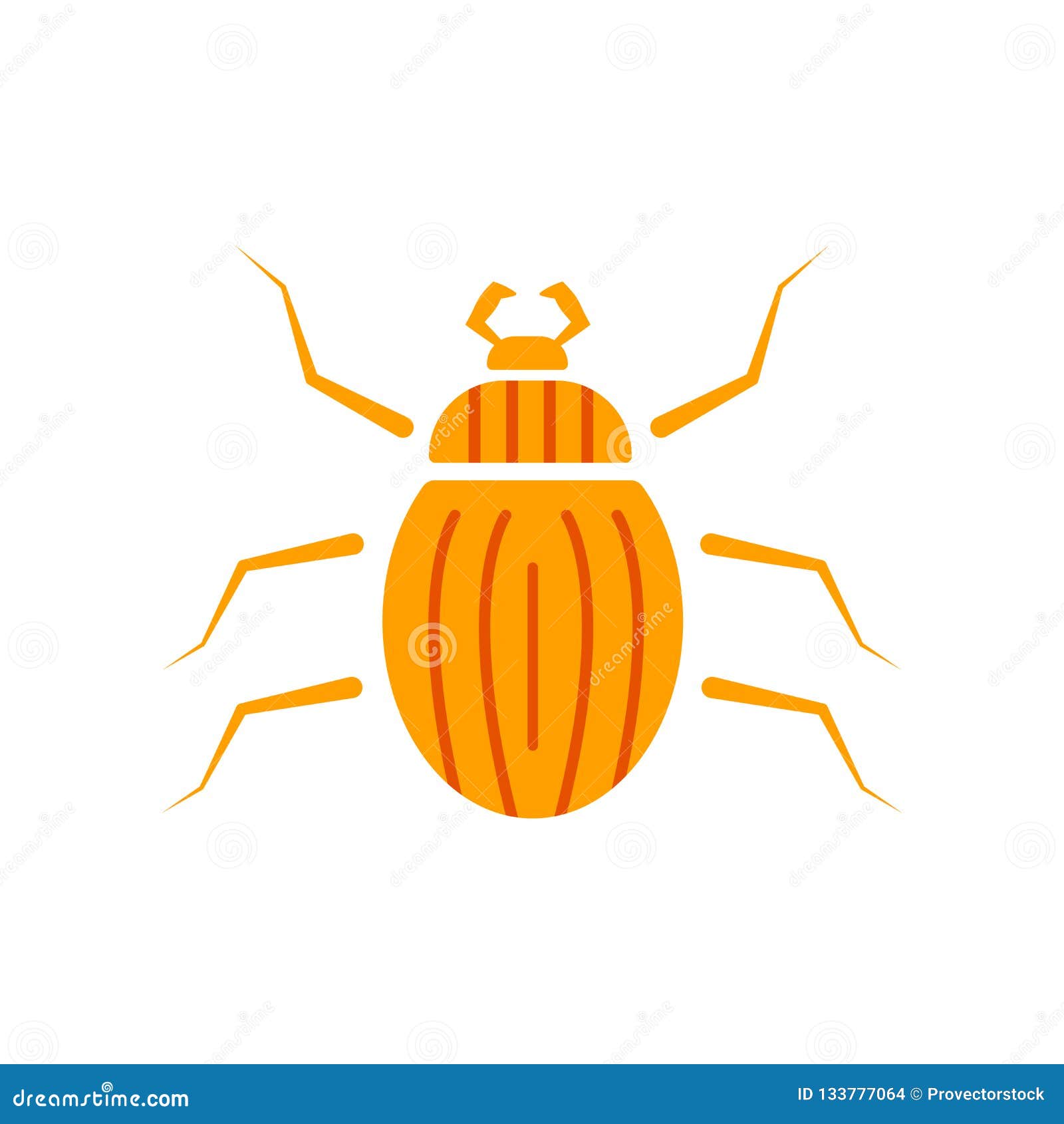 Beetle Icon Vector Sign And Symbol Isolated On White Background Stock ...