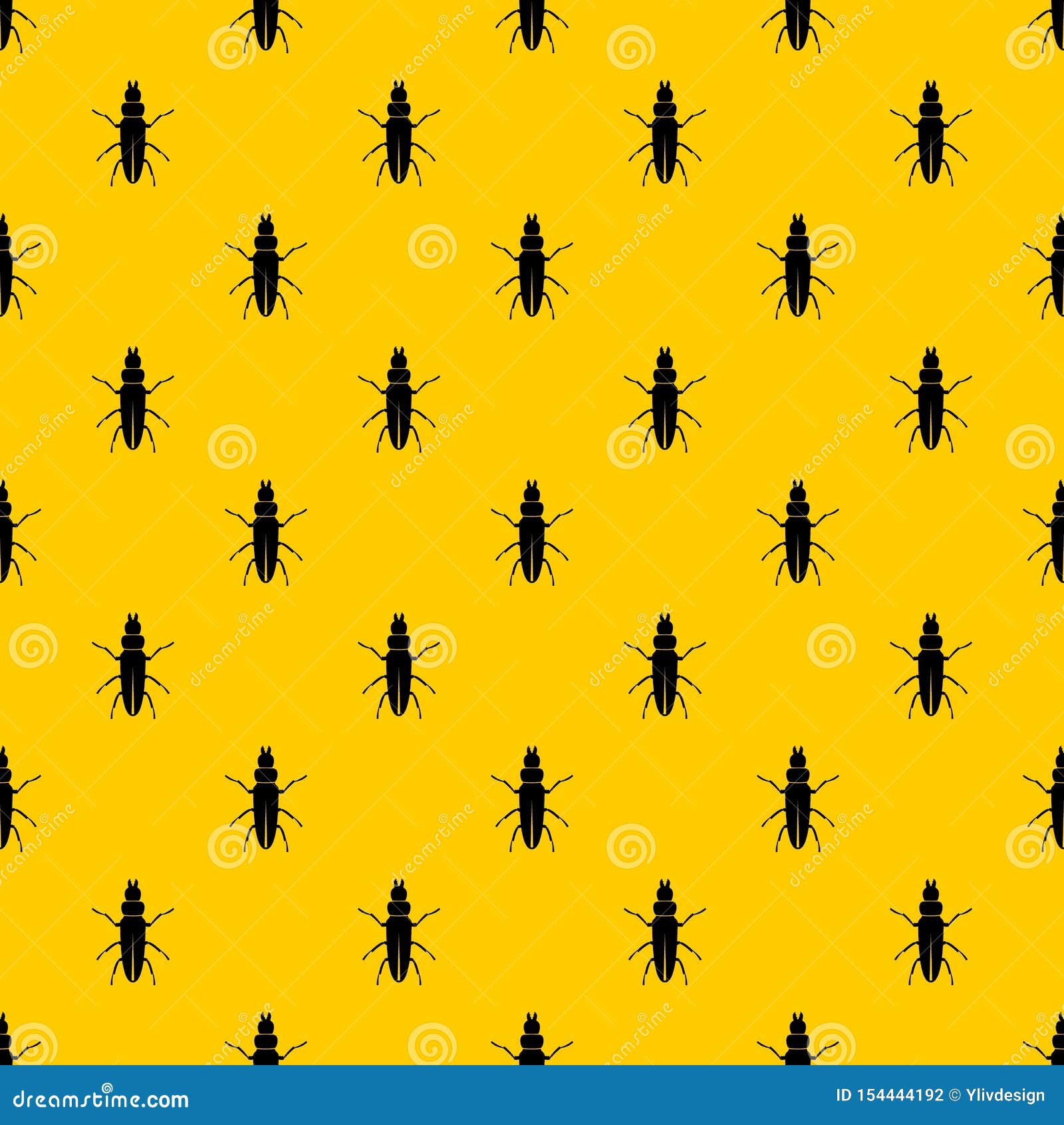 Beetle Insect Pattern Vector Stock Vector - Illustration of horned ...
