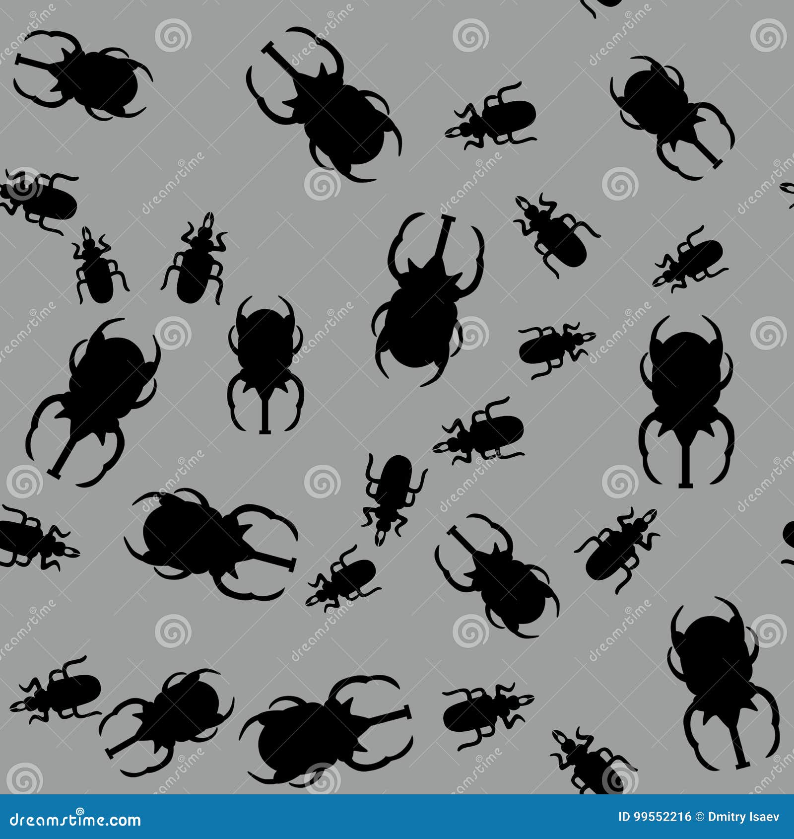 Beetle Insect Seamless Pattern 663 Stock Vector - Illustration of ...