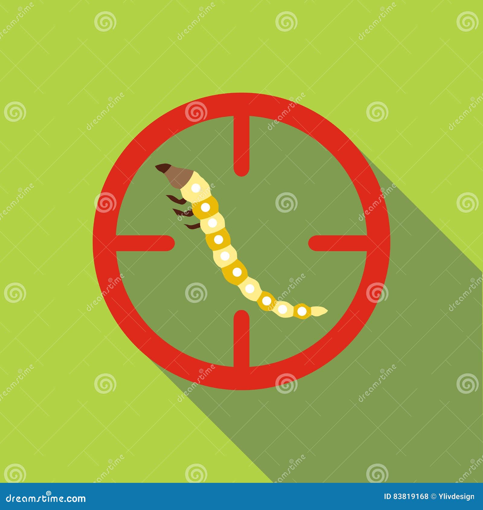 Beetle Larvae Icon, Flat Style Stock Vector - Illustration of medical ...