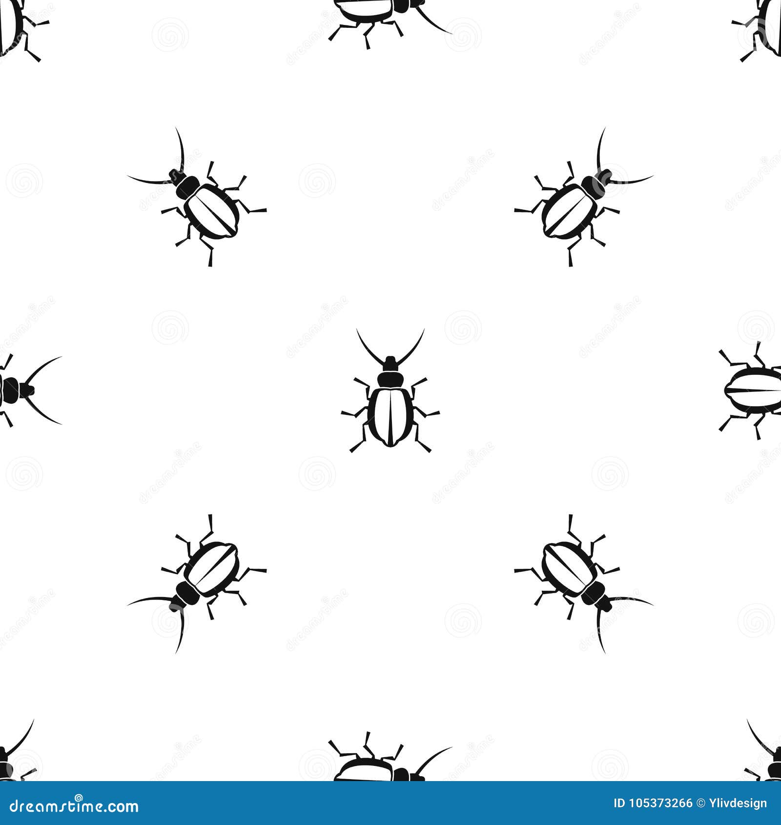 Beetle Pattern Seamless Black Stock Vector - Illustration of arthropod ...