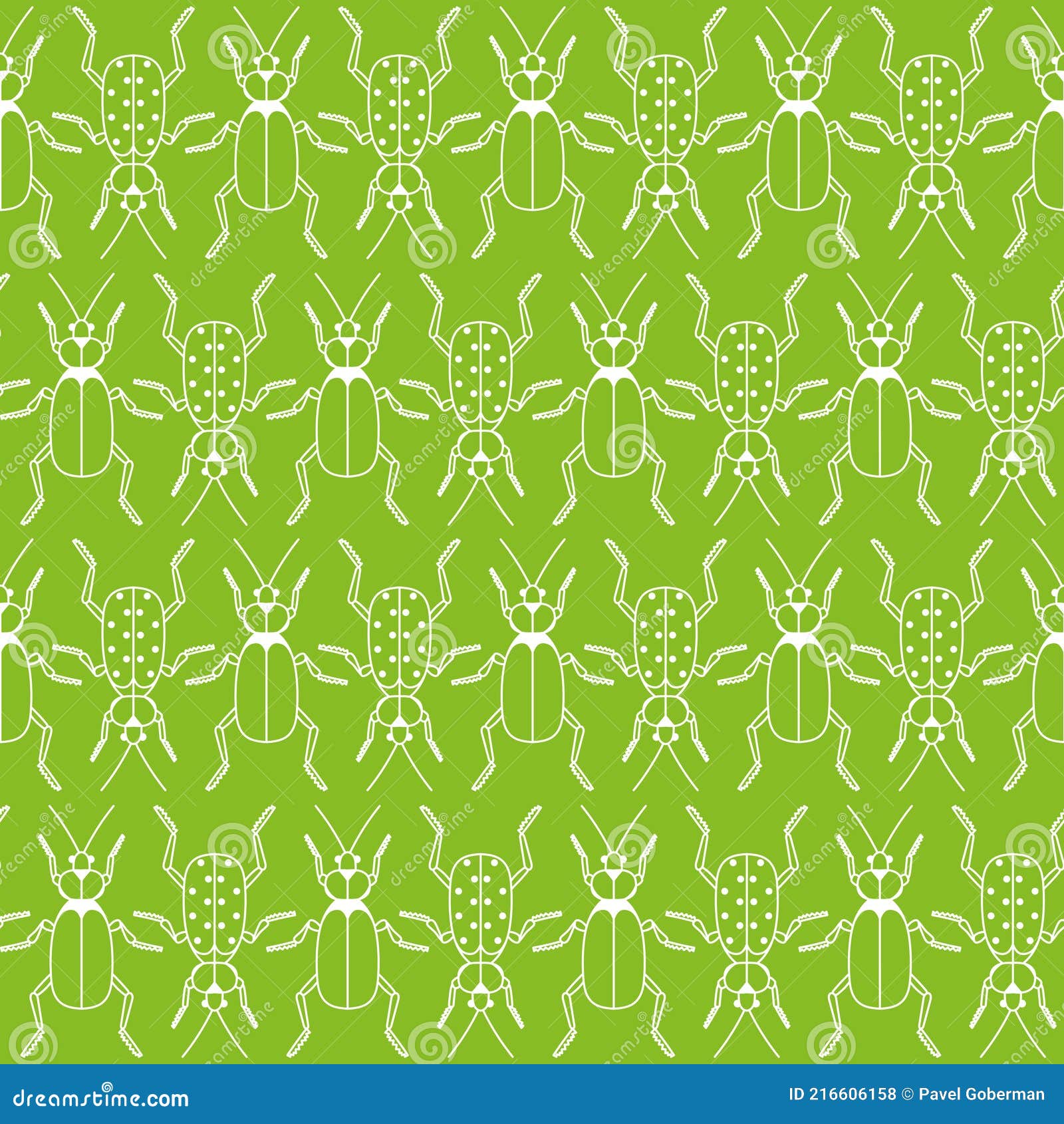 Beetle Pattern Seamless in Simple Style. Vector Illustration Stock ...