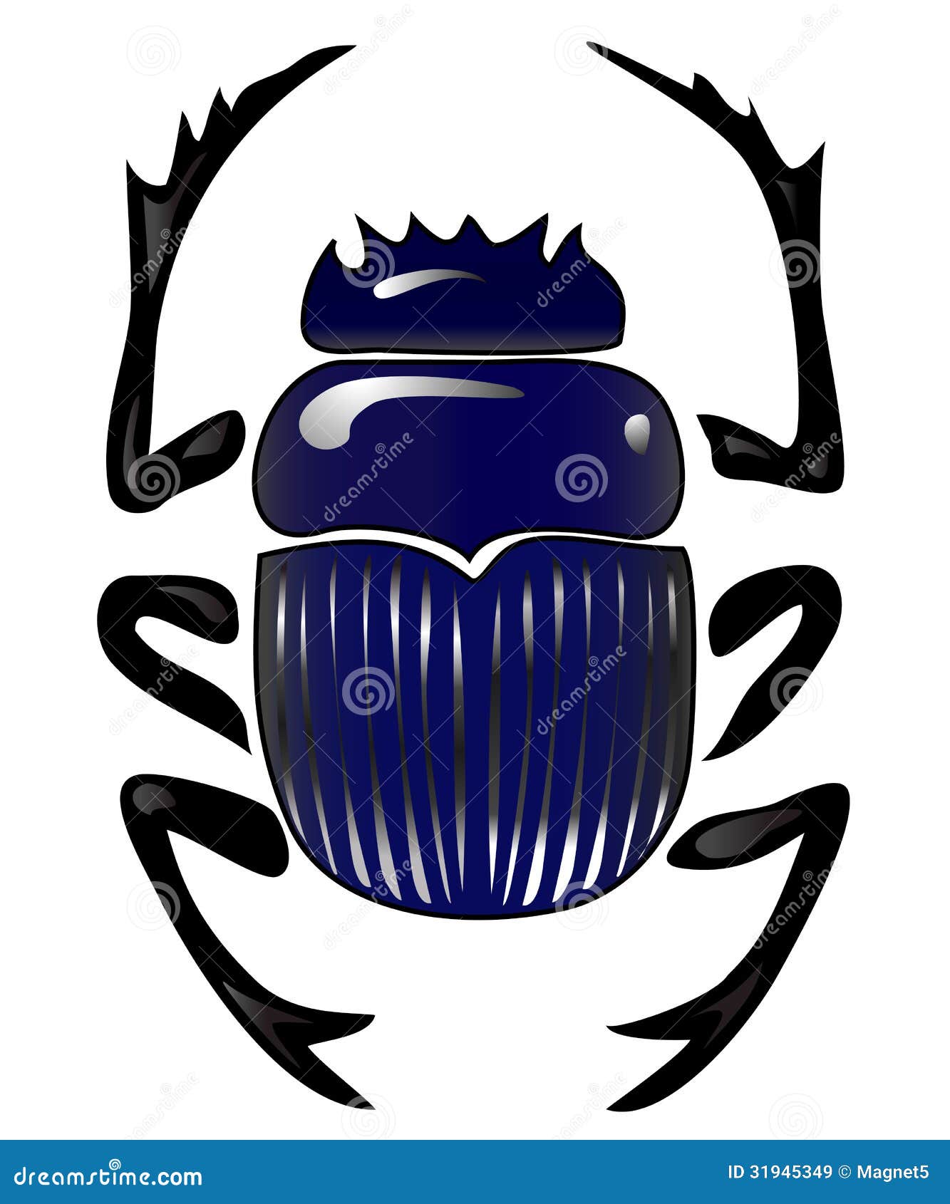 Beetle scarab stock vector. Illustration of line, renewal - 31945349