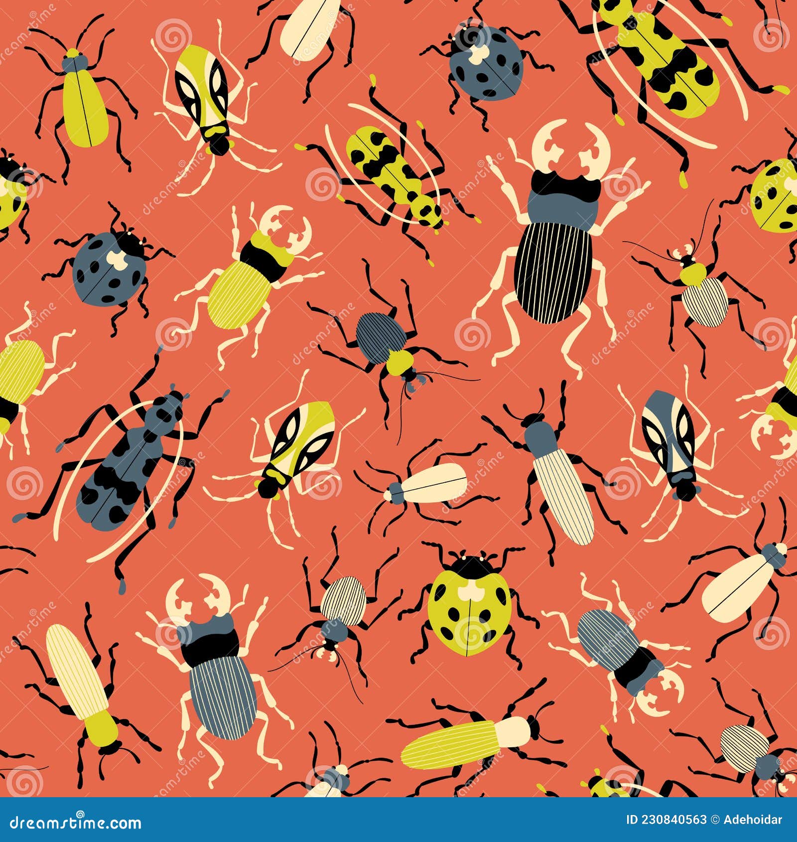 Bugs Background Cartoon Vector | CartoonDealer.com #95531881