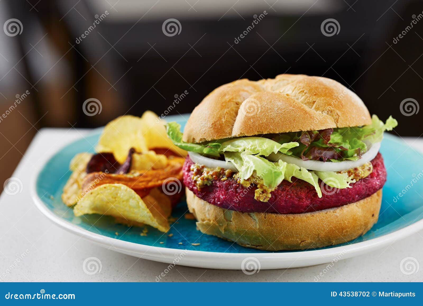 Beetroot Burger on White Bread Stock Photo - Image of lettuce, organic ...