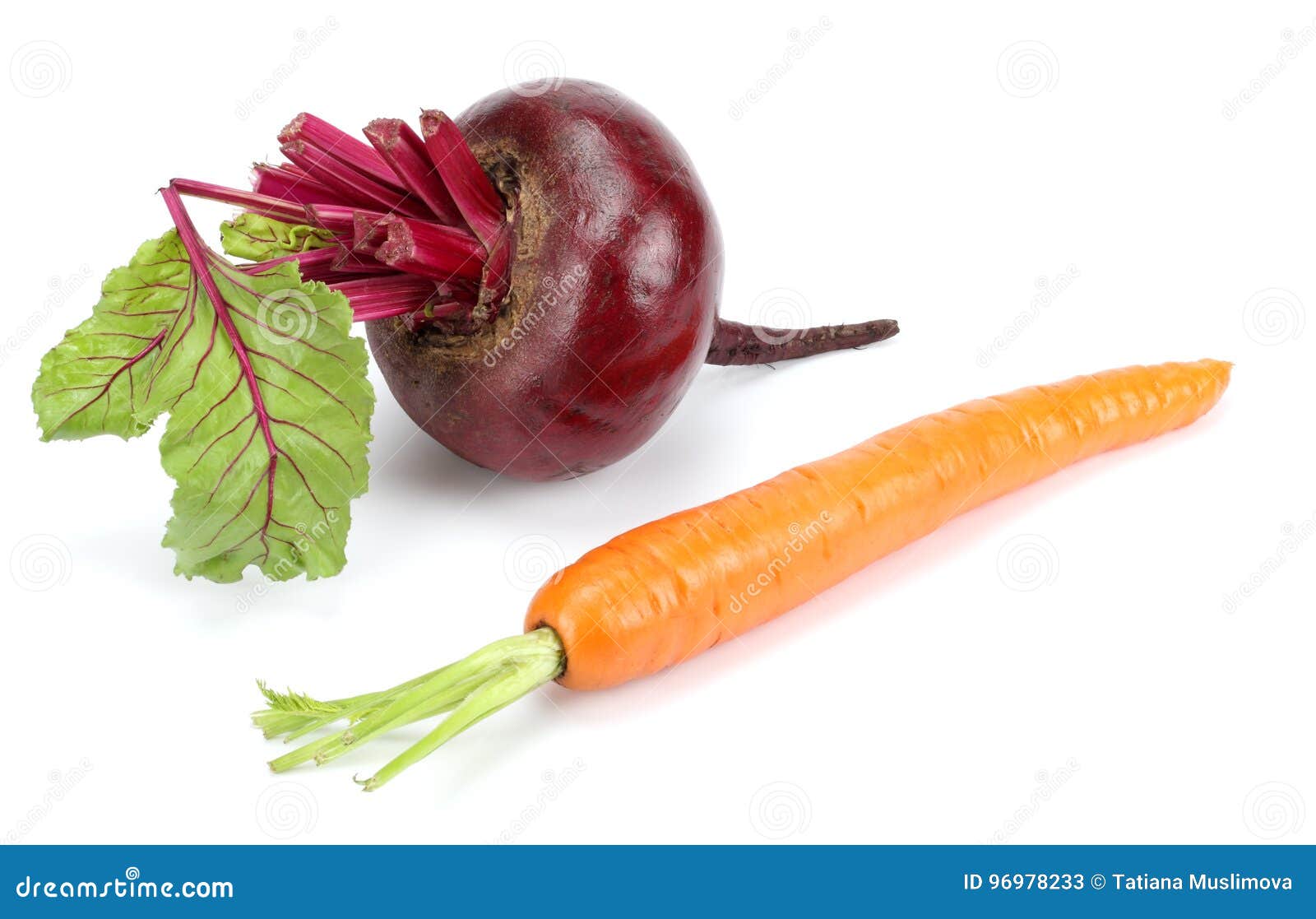 Beetroot and Carrot Isolated on White Background Stock Image - Image of ...
