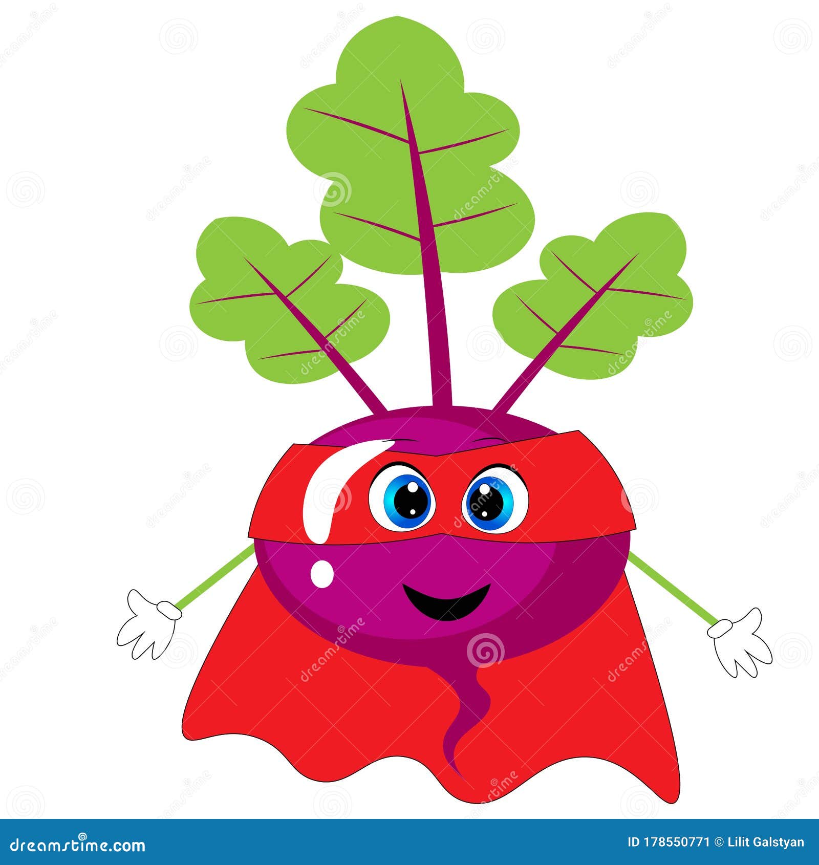 Beetroot Cartoon Illustration Vector. Organic Fruit Stock Illustration ...