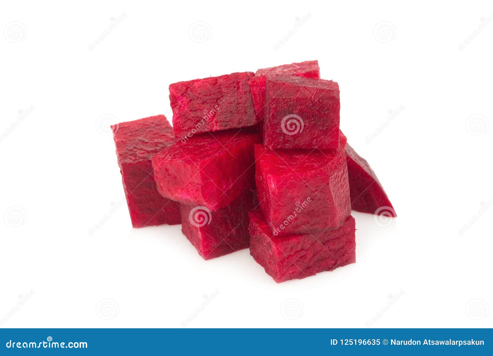 Beetroot Cube Isolated on White Background Stock Image - Image of ...
