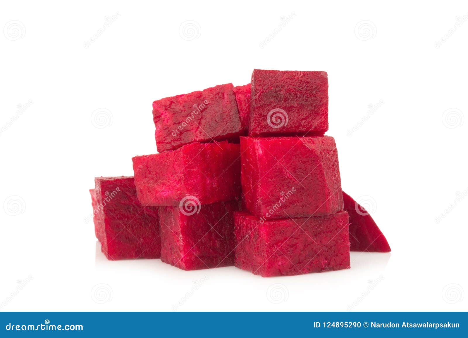 Beetroot Cube Isolated on White Background Stock Photo - Image of ...