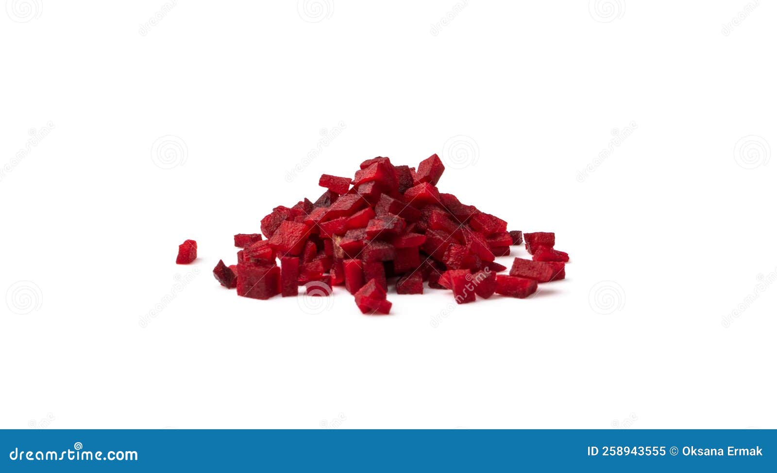 Beetroot Cubes Isolated stock image. Image of natural - 258943555