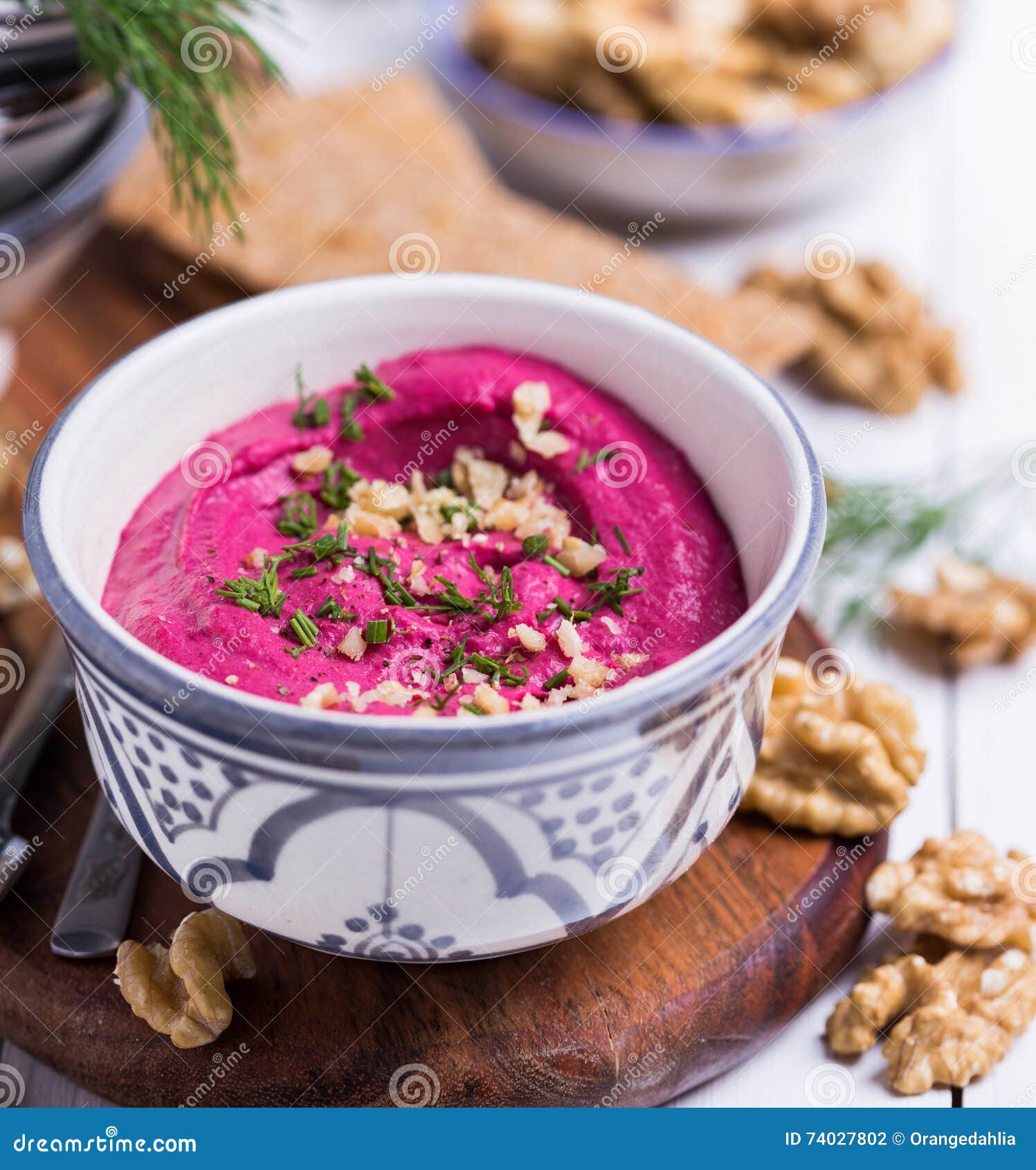 Beetroot dip stock photo. Image of beetroot, vegan, chickpea - 74027802