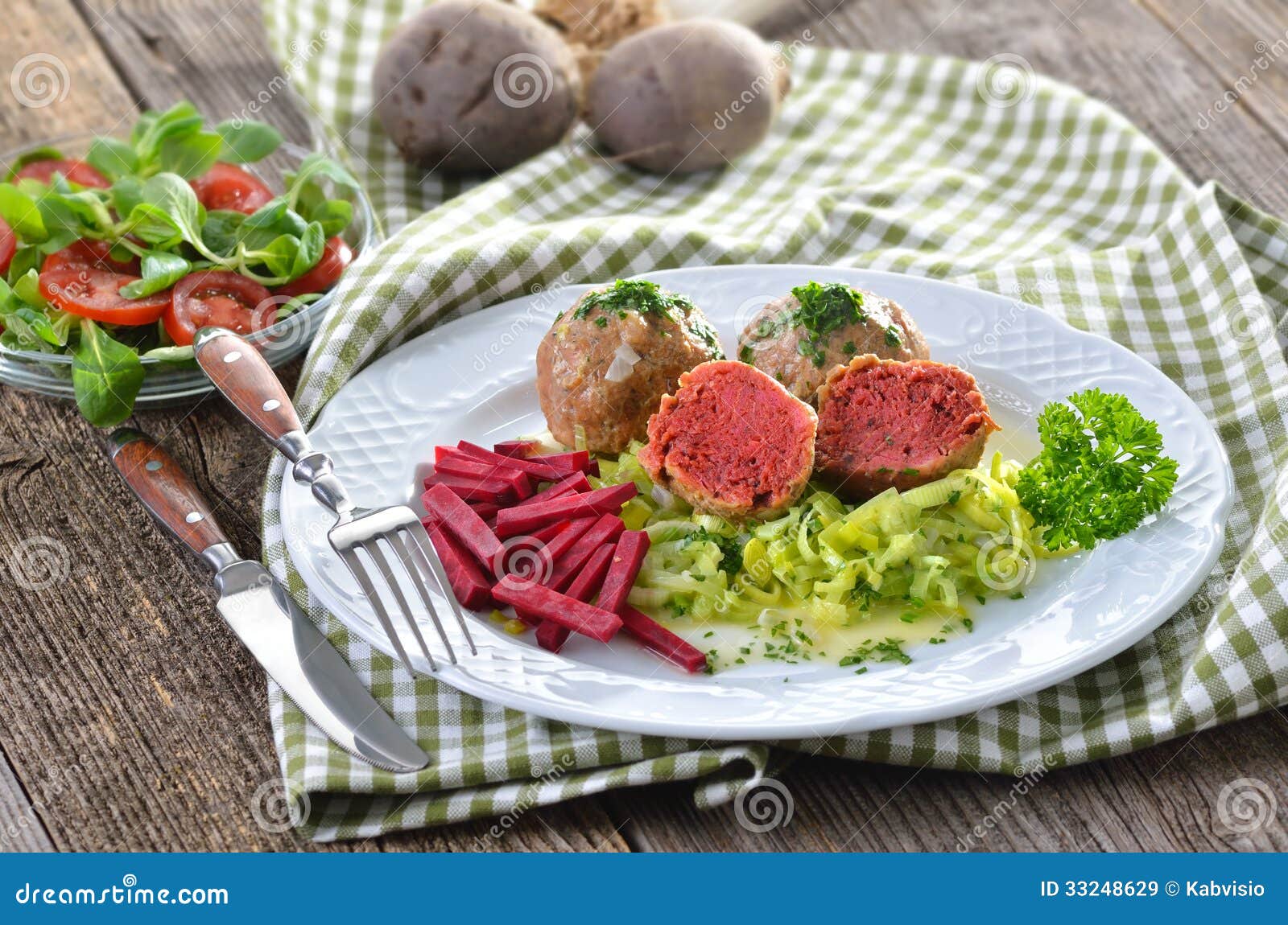 Beetroot dumplings stock image. Image of leek, balls - 33248629
