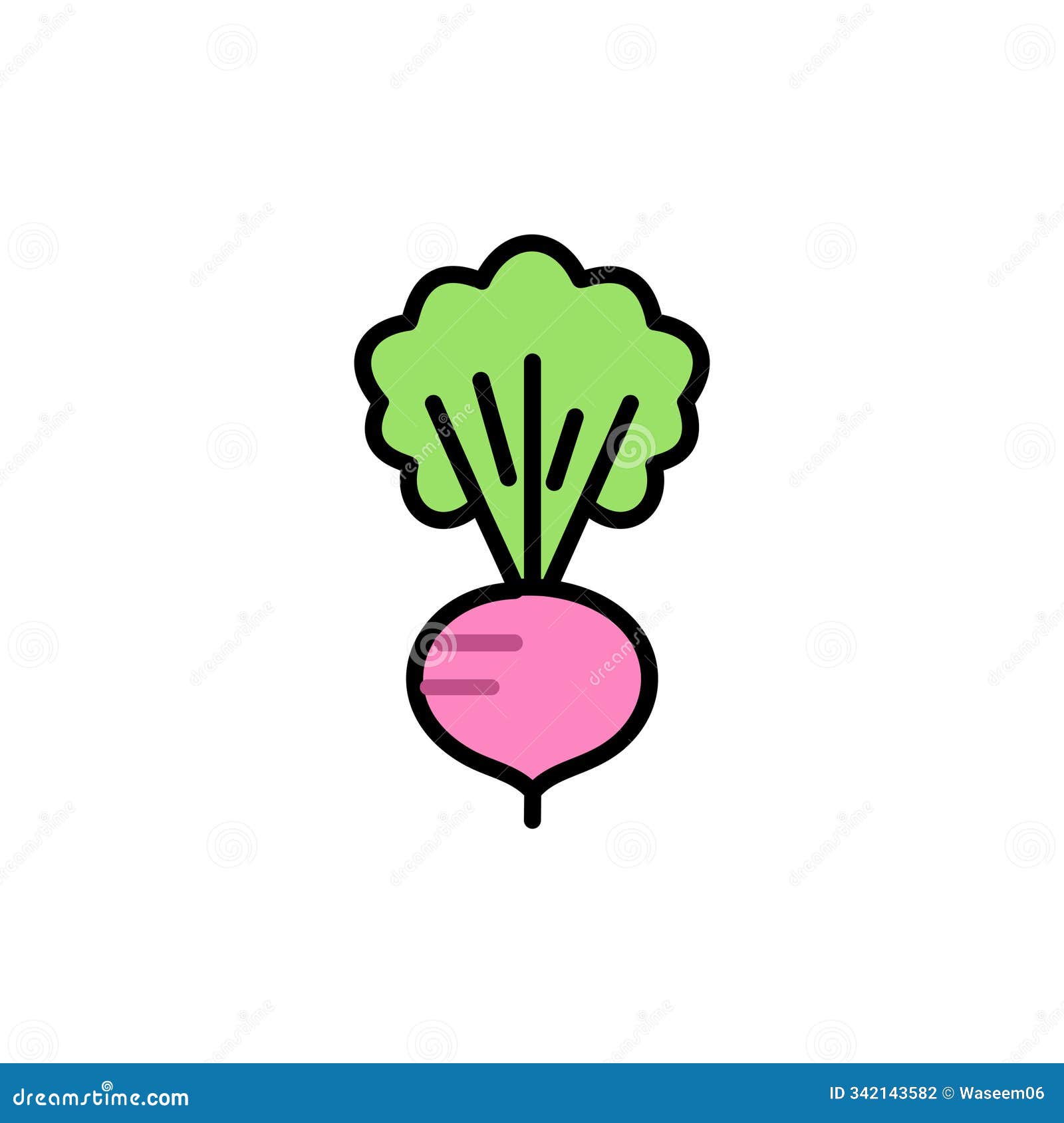 Beetroot Flat Icon. Vegetable Color Logo Vector Illustration Stock ...