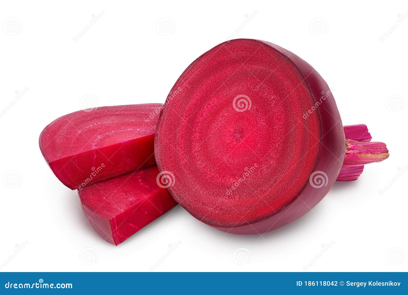 Beetroot Half with Slice Isolated on White Background with Clipping ...