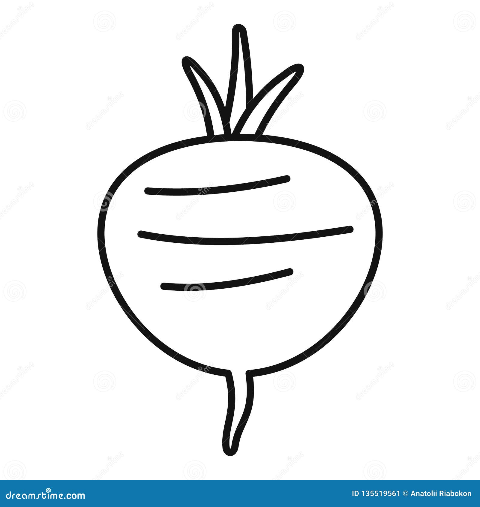 Beetroot Icon, Outline Style Stock Vector - Illustration of fresh, pear ...