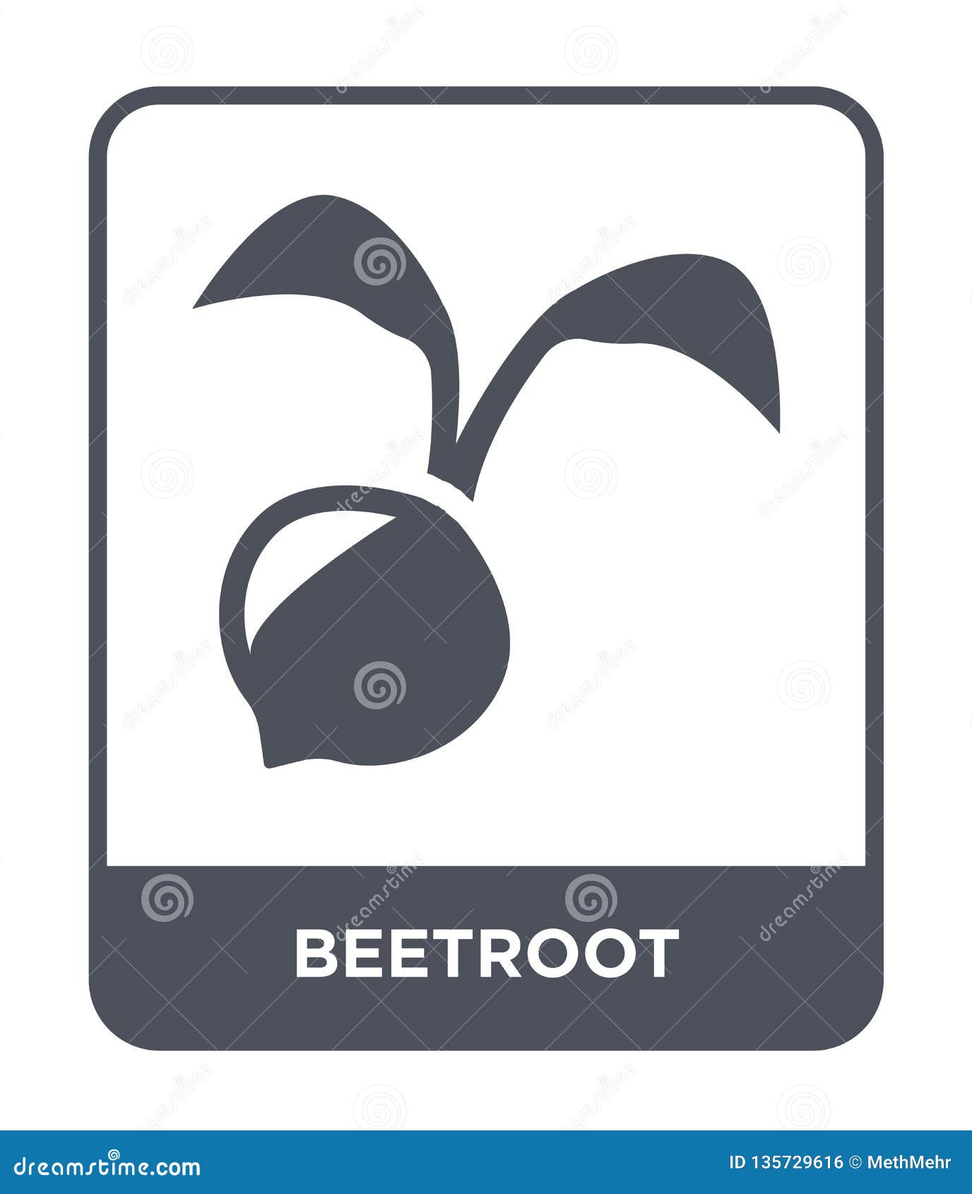 Beetroot Icon in Trendy Design Style. Beetroot Icon Isolated on White ...