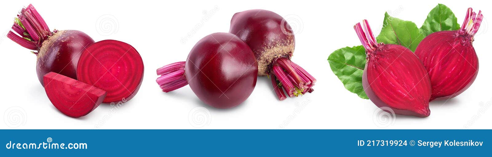 Beetroot Isolated on White Background with Full Depth of Field. Top ...