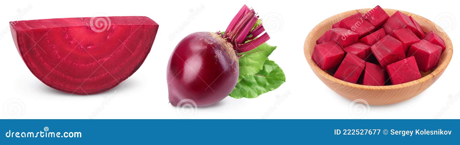 Beetroot Isolated on White Background with Full Depth of Field. Top ...
