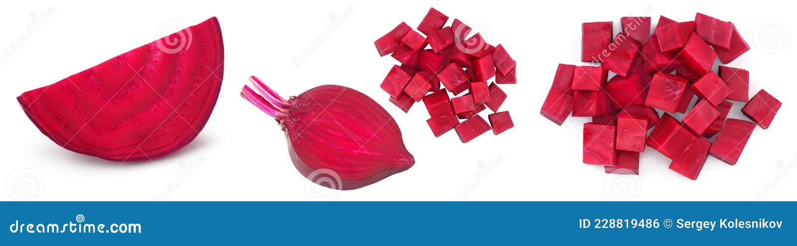 Beetroot Isolated on White Background with Full Depth of Field. Top ...