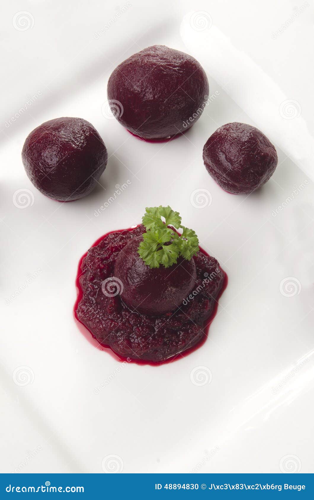 Beetroot and Mousse on a Plate Stock Photo - Image of beetroot ...