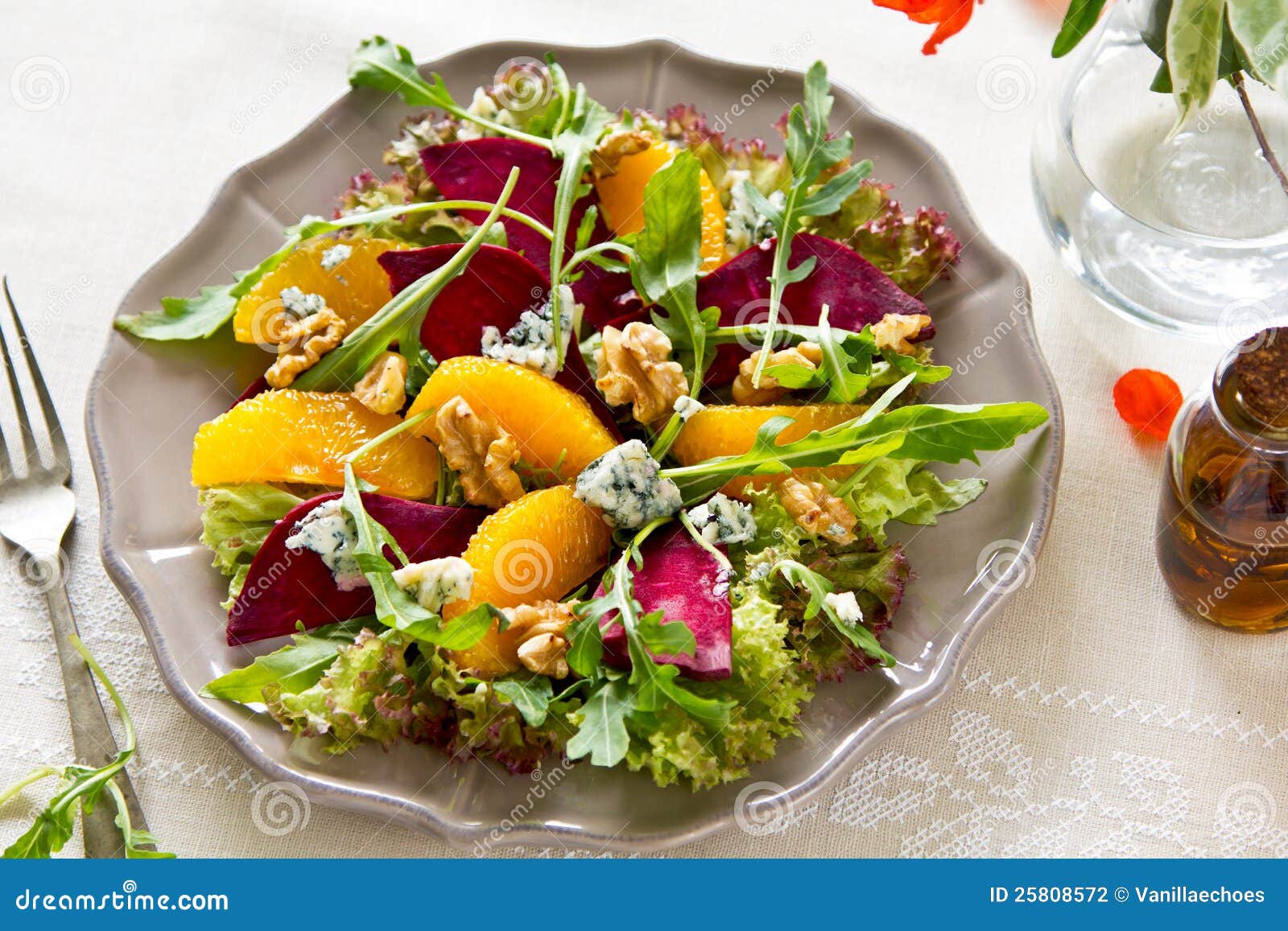 Beetroot,orange and Blue Cheese Salad Stock Photo - Image of vegetable ...