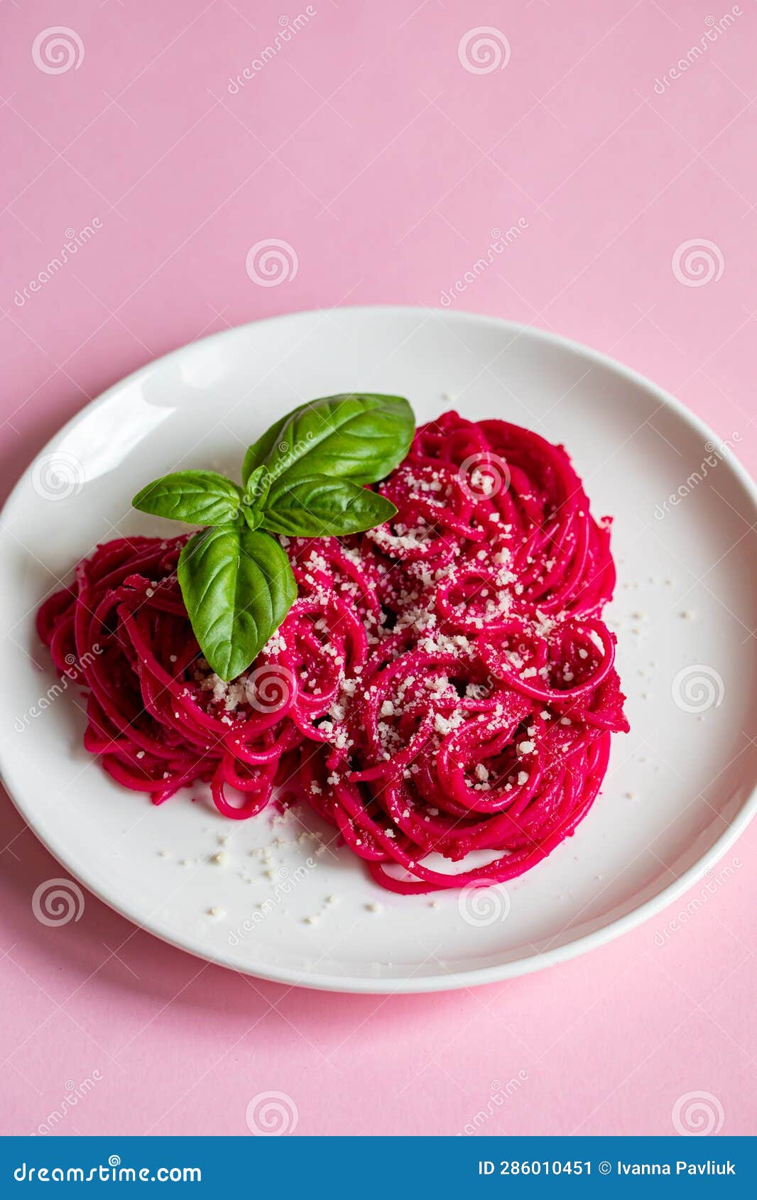 Beetroot Pasta, Barbie Themed Pasta. Pink Noodles on Pink Background ...