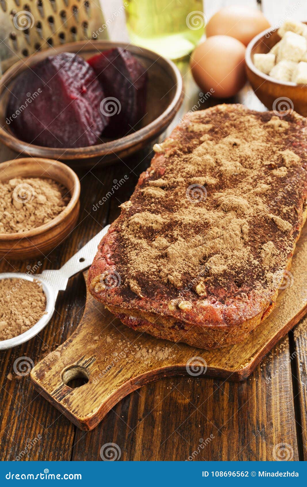 Beetroot pie with walnuts stock photo. Image of vegetables - 108696562