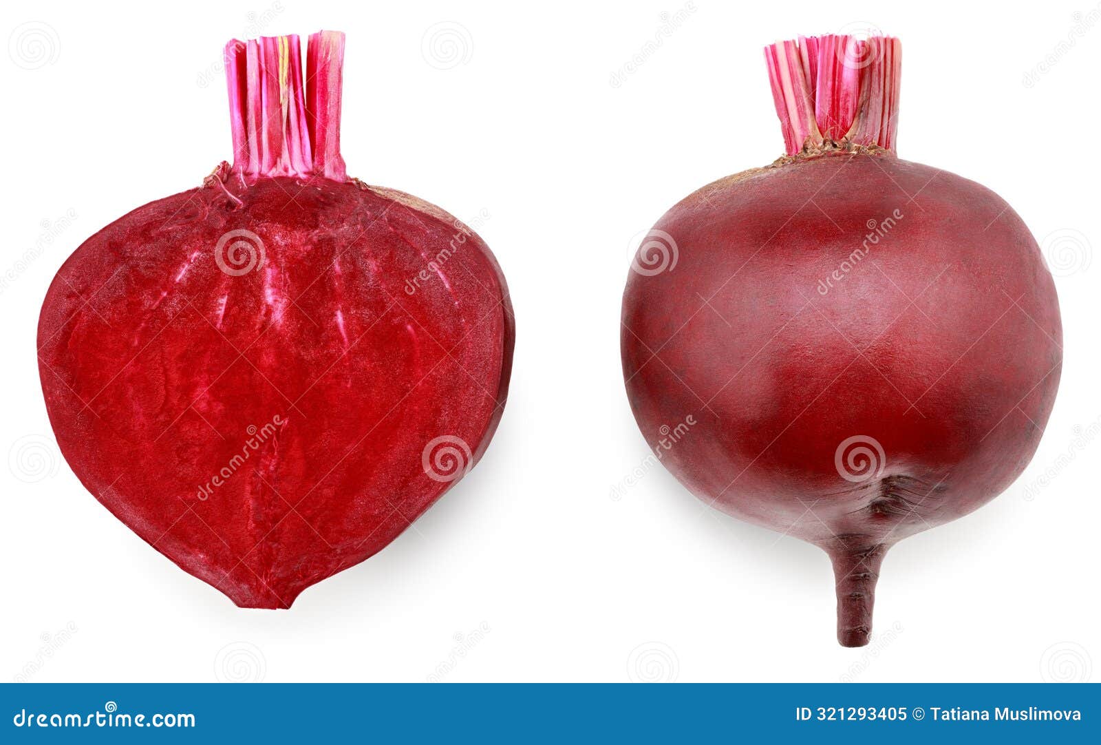 Beetroot with Pieces of Beetroot Isolated on White Background. Clipping ...