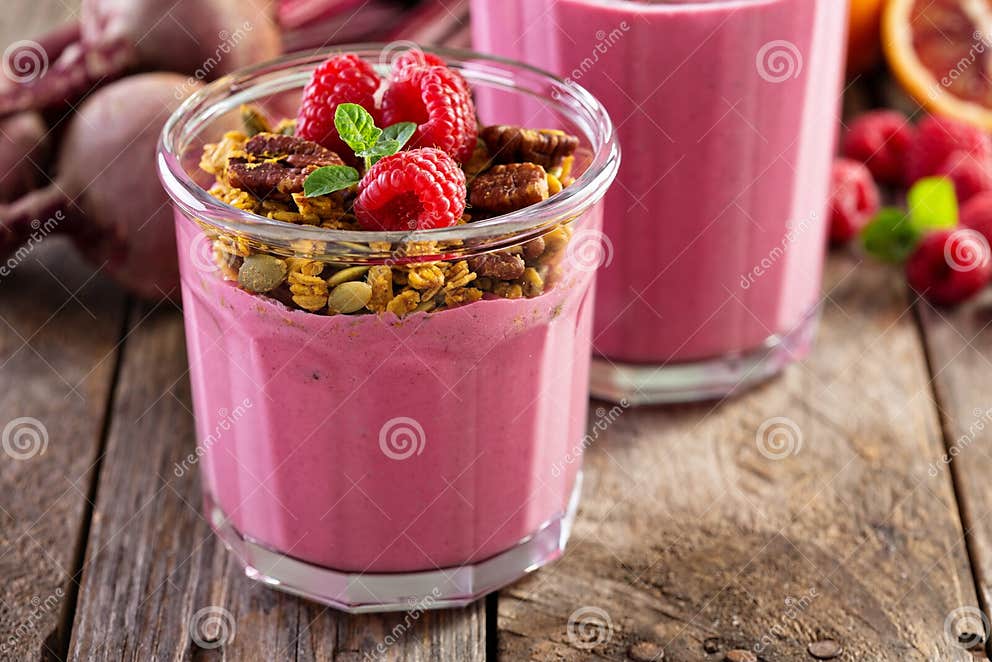 Beetroot and Raspberry Smoothie Stock Photo - Image of ingredient ...