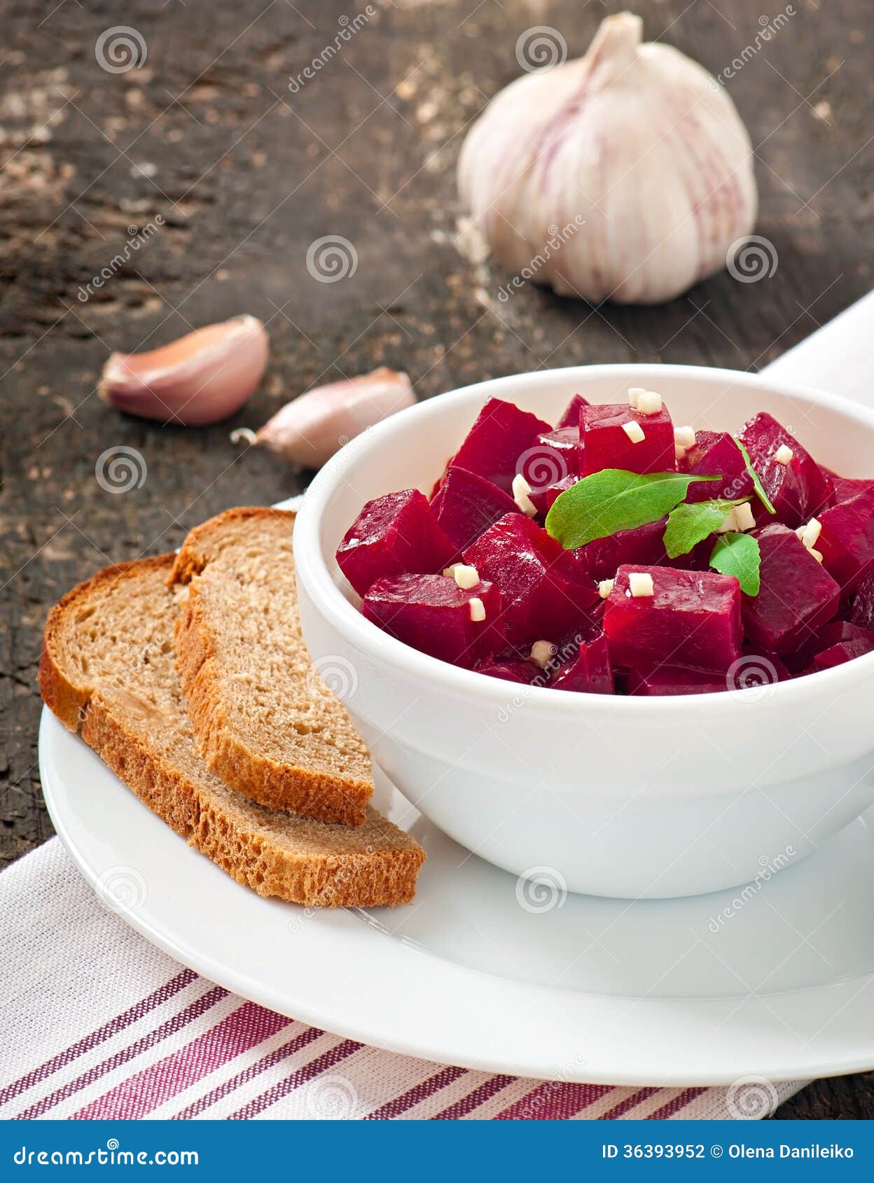 Beetroot salad with garlic stock photo. Image of fresh - 36393952