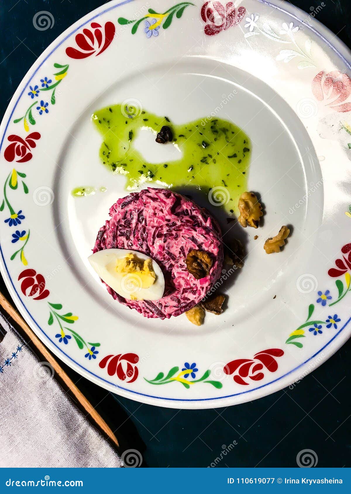 Beetroot Salad with Mayonnaise Stock Image - Image of meal, lunch ...